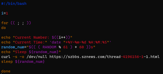 使用 bash, curl 随机访问指定页面，不输出页面内容 - 天天成长